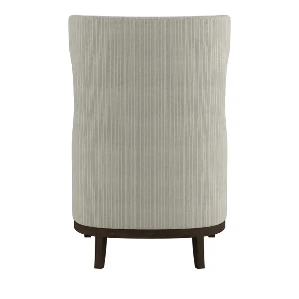 BERNHARDT Ventura Wingback Chair - - Cream Stripe