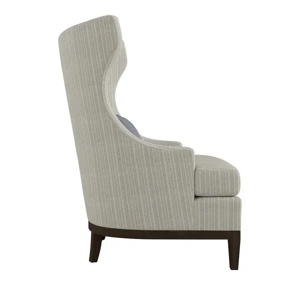 BERNHARDT Ventura Wingback Chair - - Cream Stripe