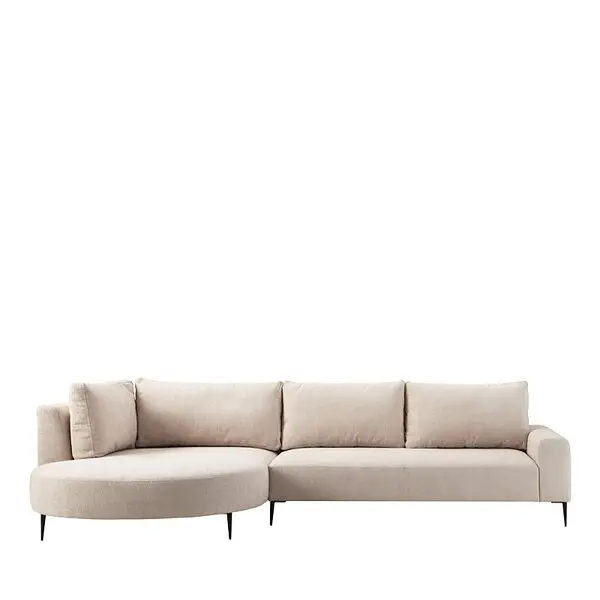 CHATEAU D'AX Giacomo 2-piece Sectional - W Cream