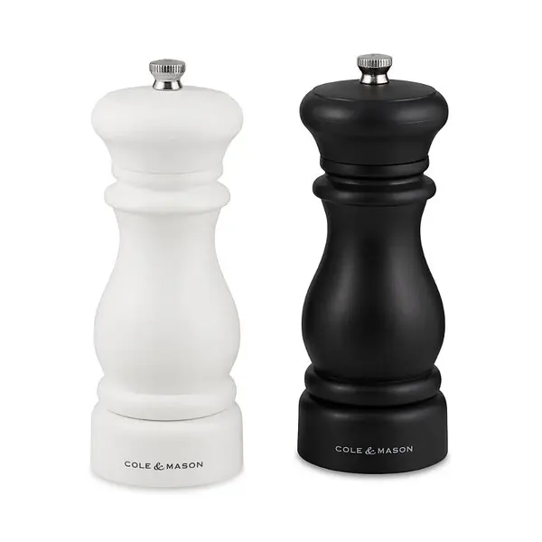 COLE & MASON Southwold Salt And Pepper Grinders - Black/white