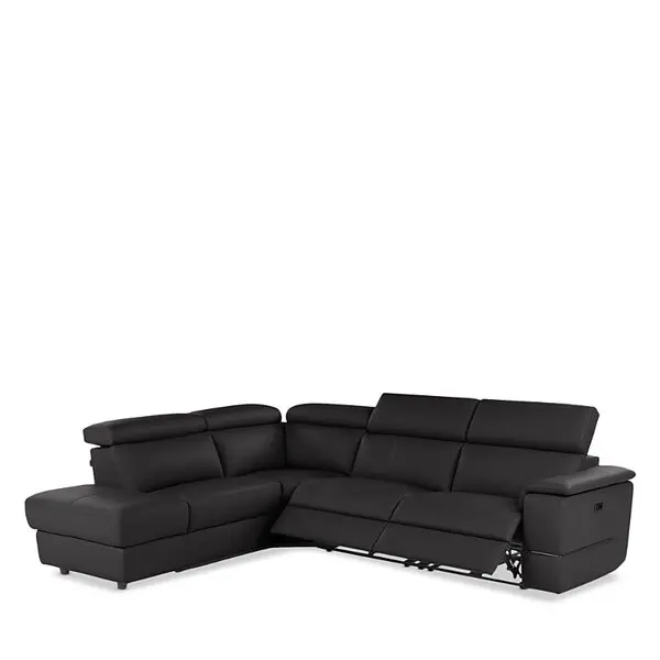 GIUSEPPE NICOLETTI Ronaldo 3 Piece Recliner Sectional - Bull Espresso