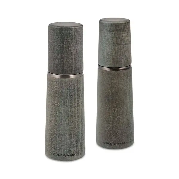 COLE & MASON Marlow Beech Wood Salt And Pepper Mills - Gray