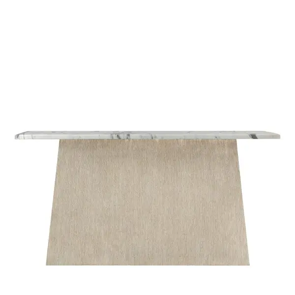 THEODORE ALEXANDER Repose Wooden Coffee Table With Marble Top - Gray Oak