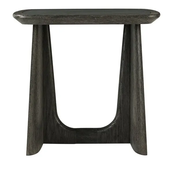 THEODORE ALEXANDER Repose Square Side Table - Charcoal Oak