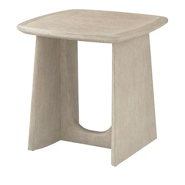 THEODORE ALEXANDER Repose Square Side Table - Gray Oak