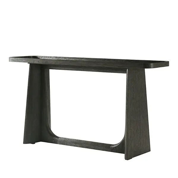 THEODORE ALEXANDER Repose Wooden Console Table - Charcoal Oak
