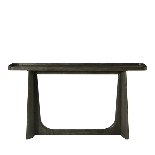 THEODORE ALEXANDER Repose Wooden Console Table - Charcoal Oak