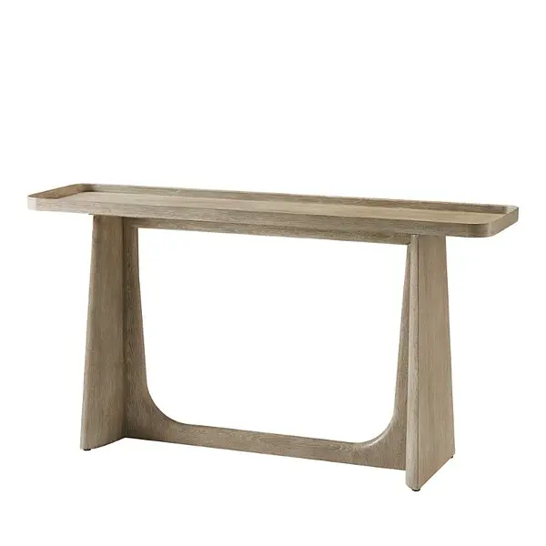 THEODORE ALEXANDER Repose Wooden Console Table - Gray Oak