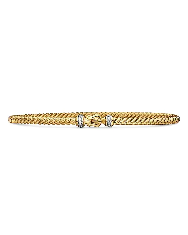 David Yurman Buckle Classic Cable Bracelet - Gold