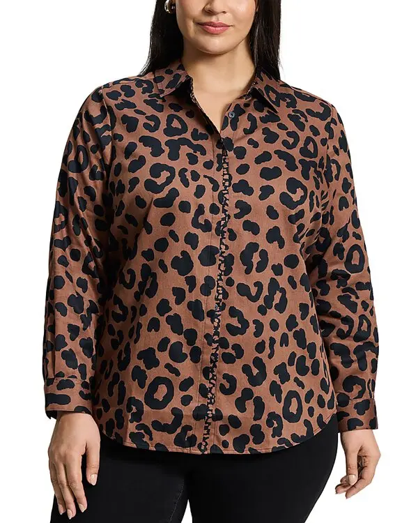 Foxcroft Charlie Cheetah Long Sleeve Shirt