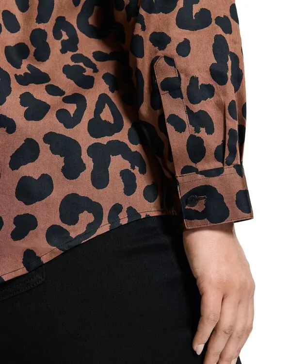 Foxcroft Charlie Cheetah Long Sleeve Shirt