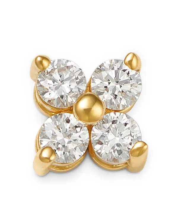 Zoe Chicco 14k Yellow Diamond Flower Single Stud Earring - Gold