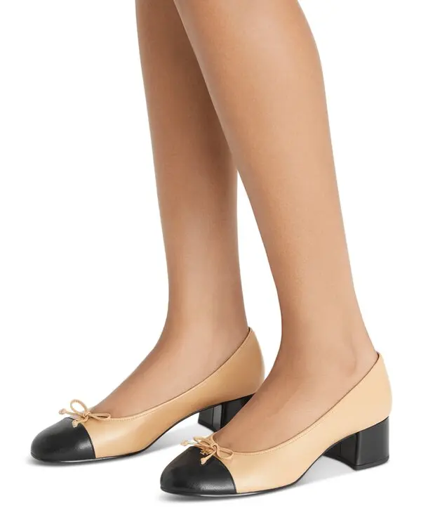 Tory Burch Bow Ballet High Heel Pumps - Ginger Shortbread