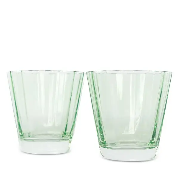 ESTELLE COLORED GLASS Sunday Lowball Glasses, Set Of 2 - Mint Green