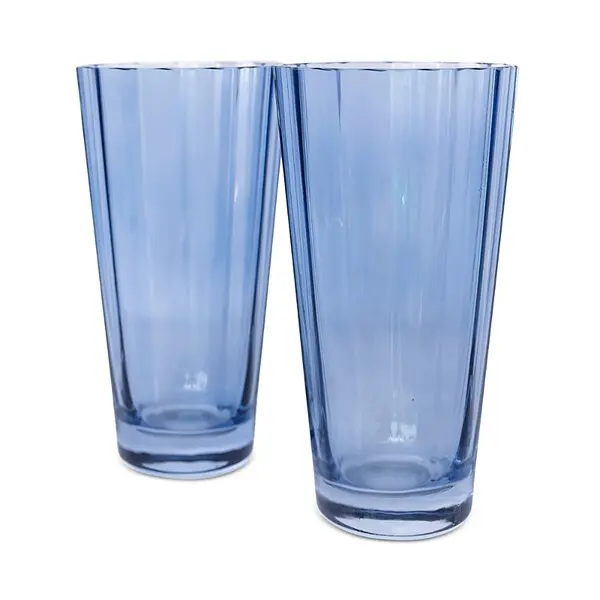 ESTELLE COLORED GLASS Sunday Highball Glasses, Set Of 2 - Cobalt Blue
