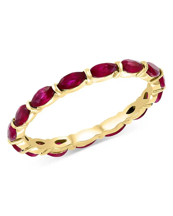 Bloomingdale'S Ruby Eternity Band In 14k Yellow Gold - Pink/gold