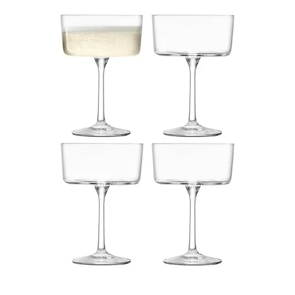 LSA Gio Champagne Cocktail Glass, Set Of 4 - Clear