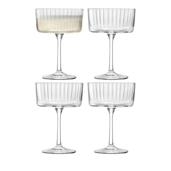 LSA Gio Line Champagne Cocktail Glass, Set Of 4 - Clear