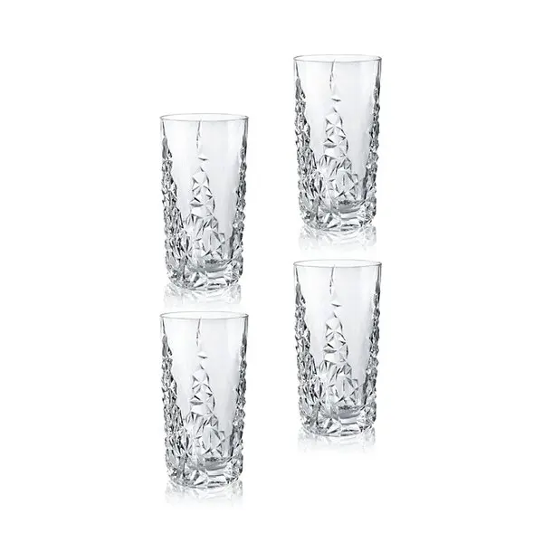 NACHTMANN Sculpture Highball Longdrink Glasses, Set Of 4 - Clear