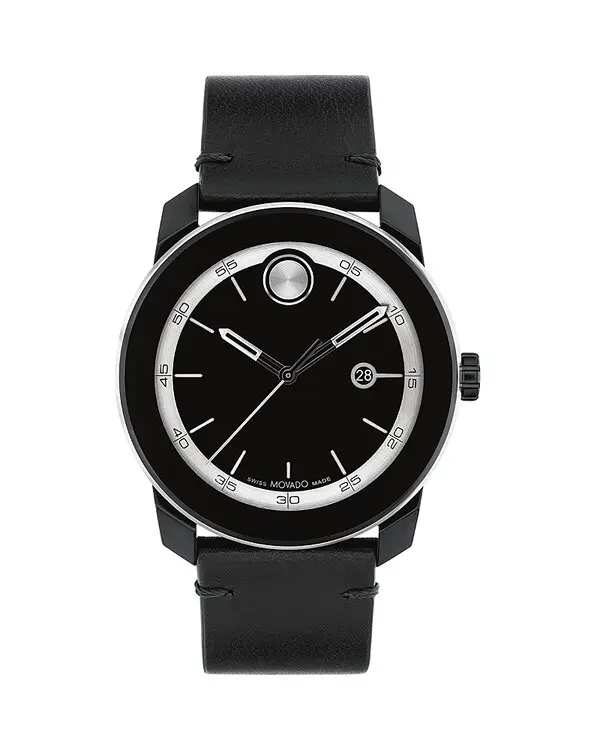 Movado 44mm Watch - Black
