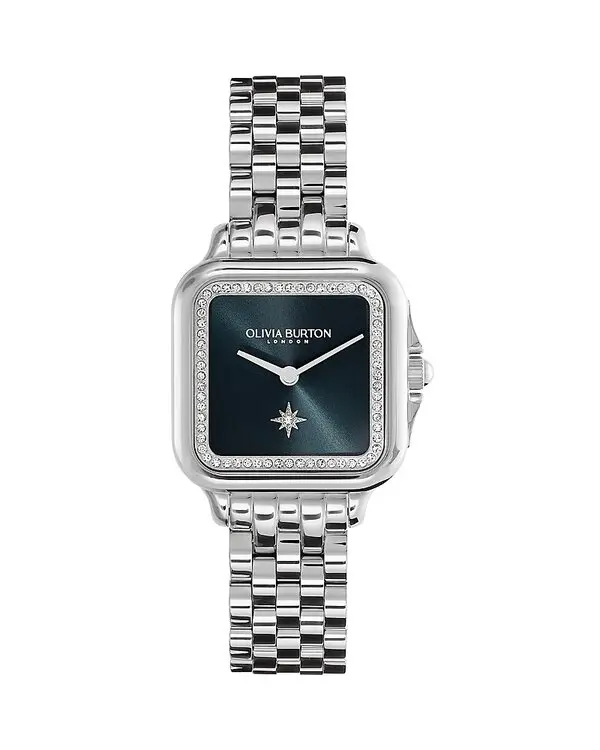 OLIVIA BURTON Classic Soft Square Watch - Blue/silver