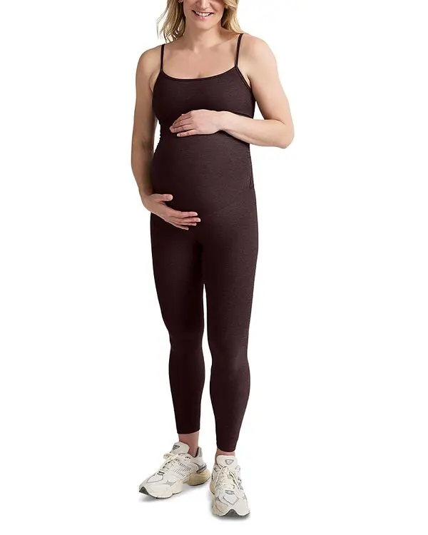 Beyond Yoga Spacedye Uplevel Maternity Jumpsuit - Dark Chocolate