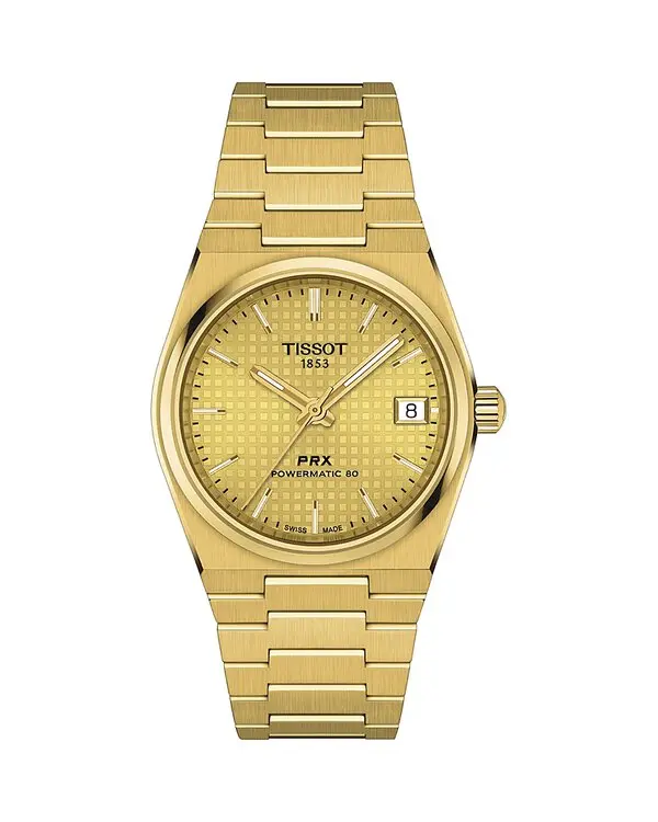 TISSOT Prx Powermatic 80 35mm Watch - Gold