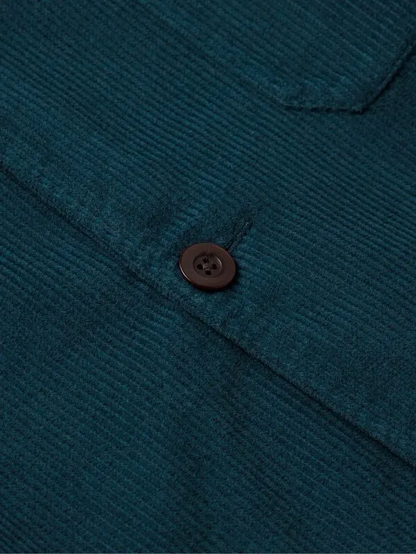 Portuguese Flannel Labura Cotton-corduroy Overshirt - Blue