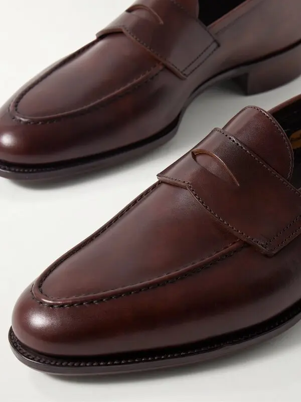 George Cleverley Bradley Ii Leather Penny Loafers