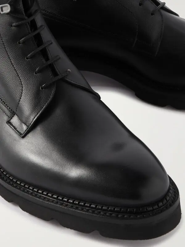 John Lobb Alder Burnished-leather Boots - Black