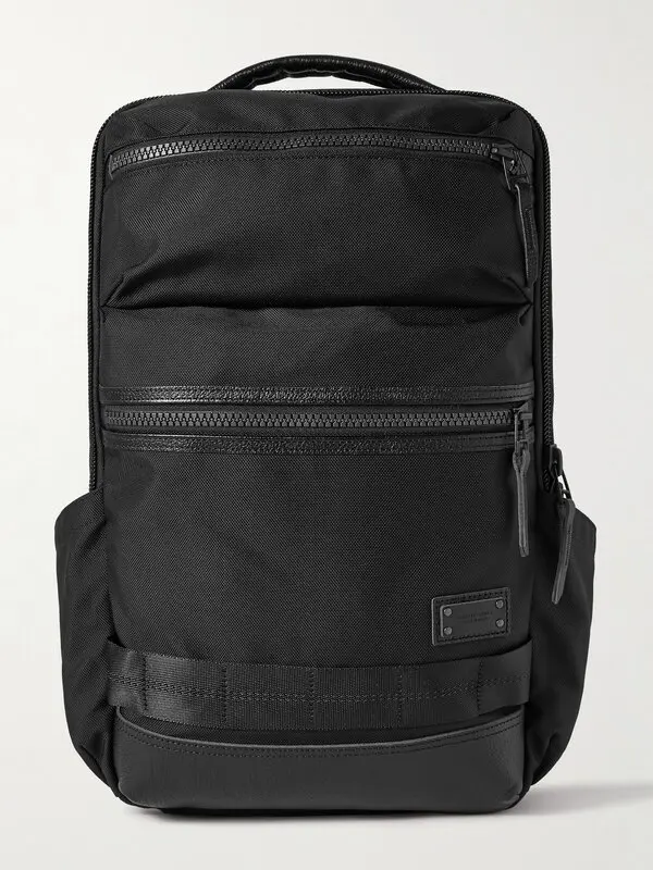 MASTER-PIECE CO Rise Ver.2 Leather-trimmed Mastertex-09 Backpack - Black