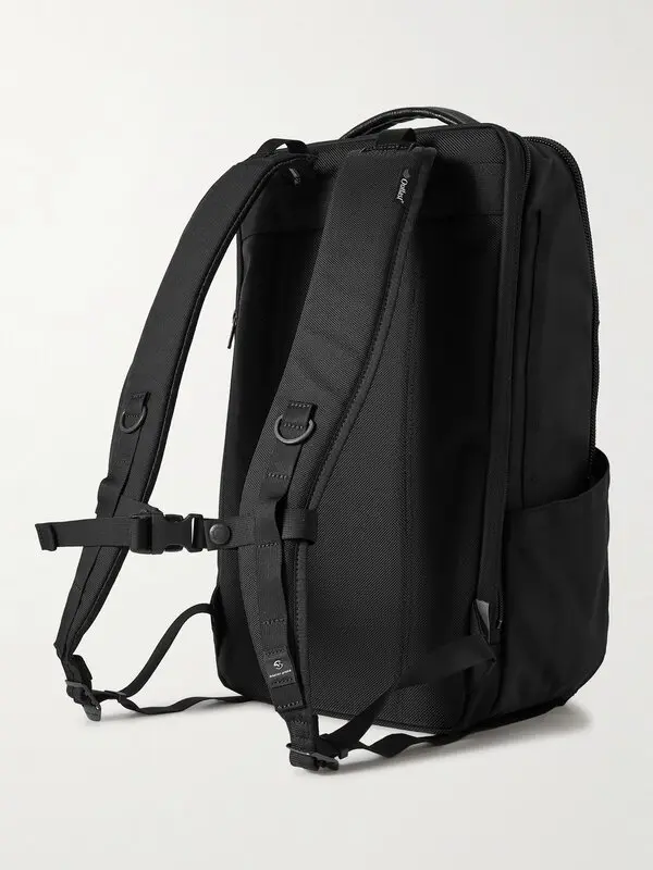 MASTER-PIECE CO Rise Ver.2 Leather-trimmed Mastertex-09 Backpack - Black
