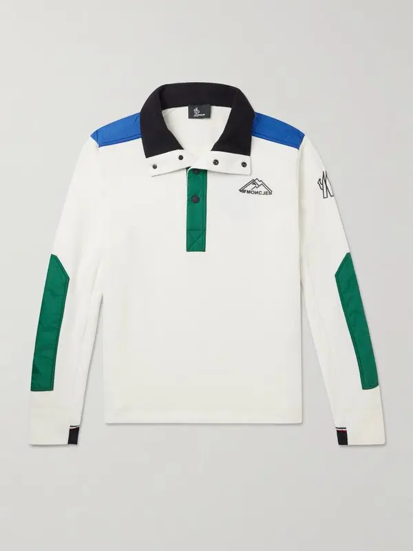Moncler Shell-trimmed Fleece Jacket