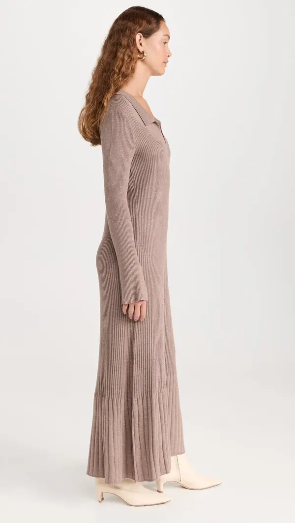 O.P.T Nicole Ribbed Knit Dress - Frappucino