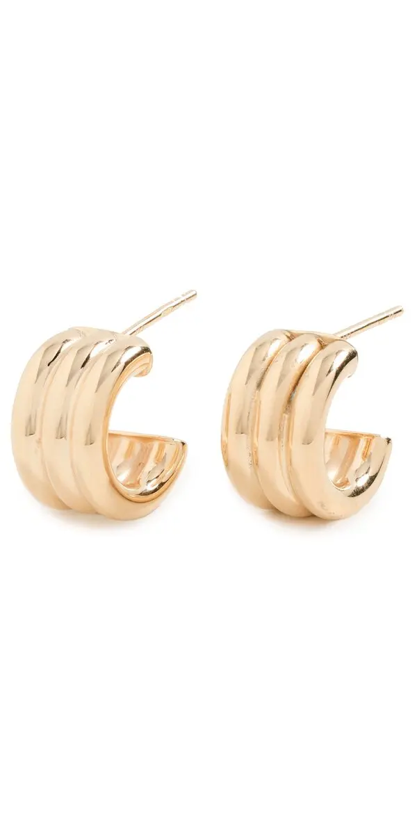 Jennifer Zeuner Jewelry Allegra Hoop Earrings - Gold