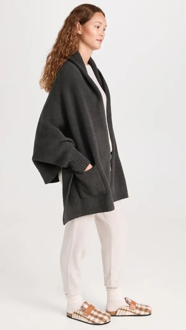 Barefoot Dreams Cozychic Blanket Wrap - Carbon