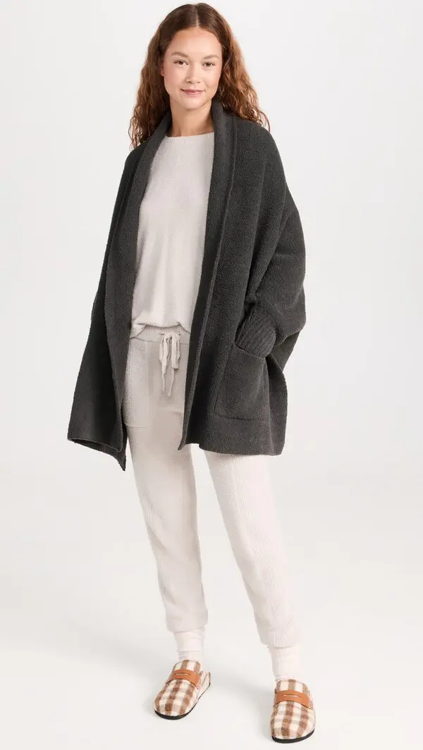 Barefoot Dreams Cozychic Blanket Wrap - Carbon