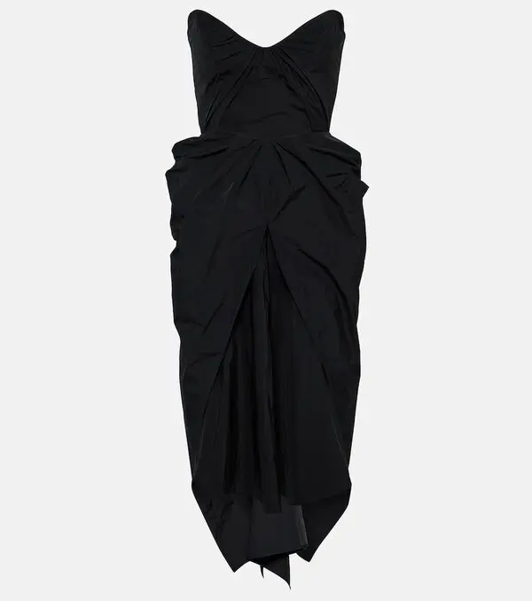 Maticevski Fincher Draped Bustier Midi Dress