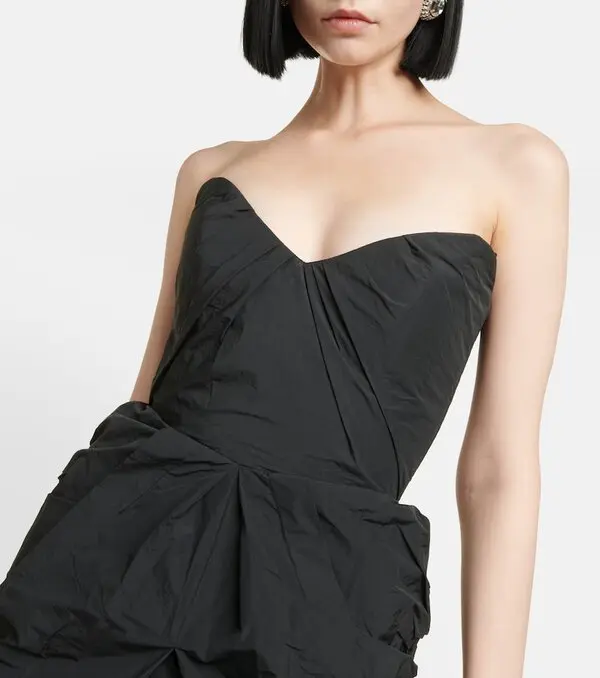 Maticevski Fincher Draped Bustier Midi Dress