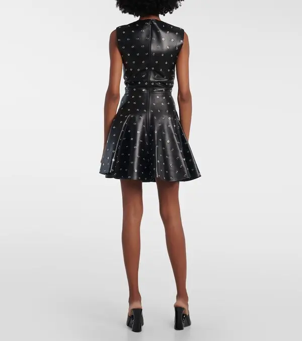 Alaïa Studded A-line Leather Mini Dress