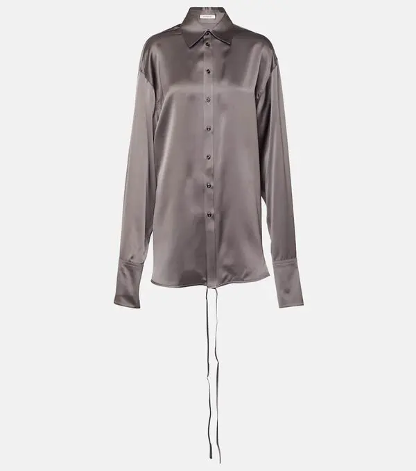 PETER DO Satin Wrap Blouse