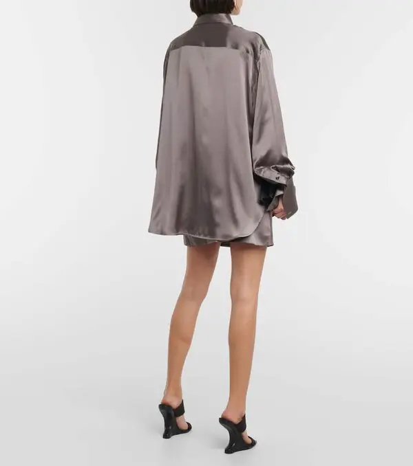 PETER DO Satin Wrap Blouse