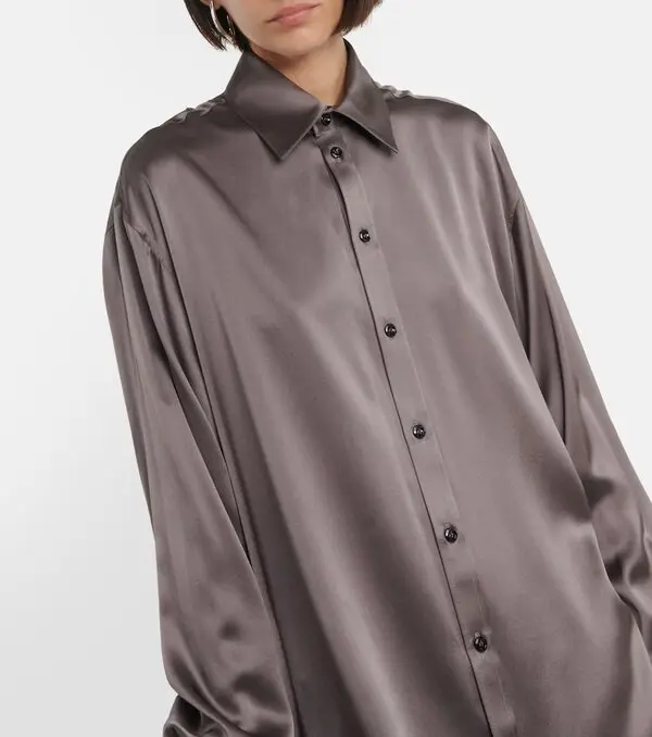 PETER DO Satin Wrap Blouse