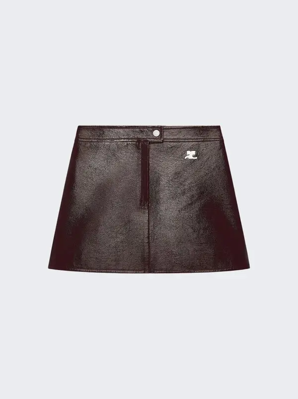 COURREGES Re-edition Vinyl Mini Skirt - Red
