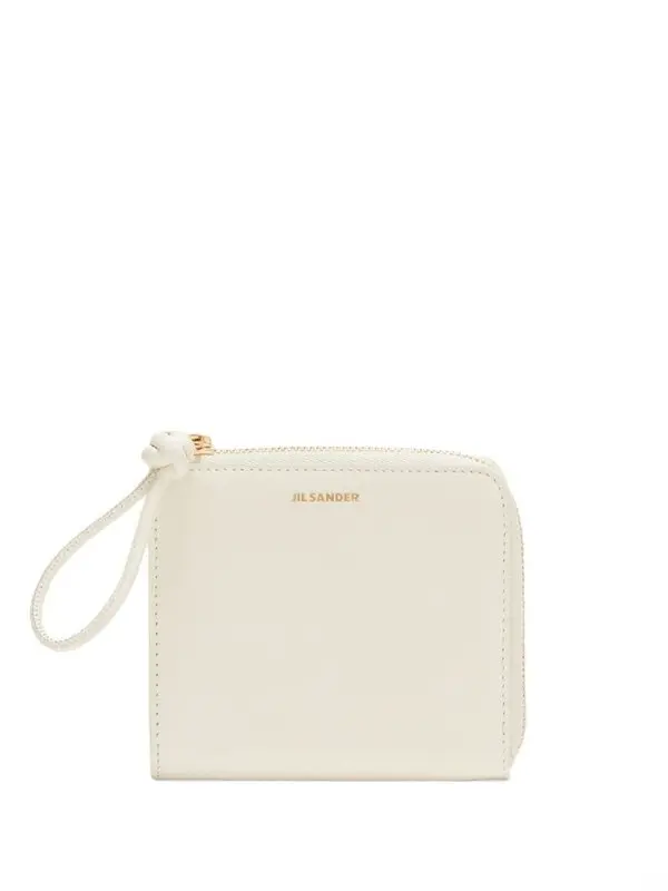 JIL SANDER Debossed-logo Calf Leather Wallet - White