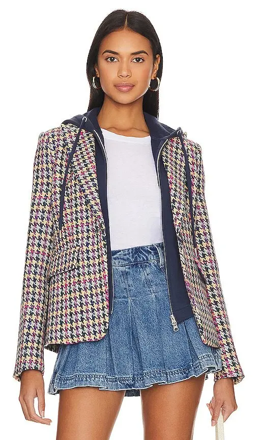 Central Park West Lucia Houndstooth Jacket
