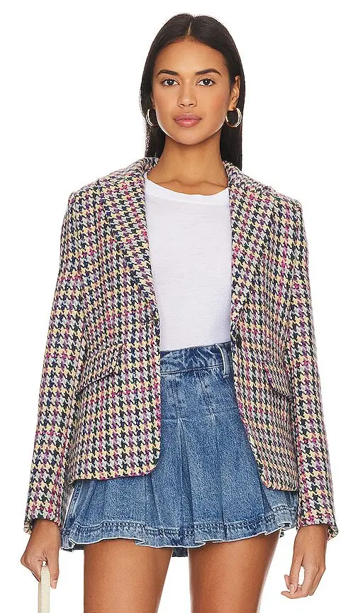 Central Park West Lucia Houndstooth Jacket