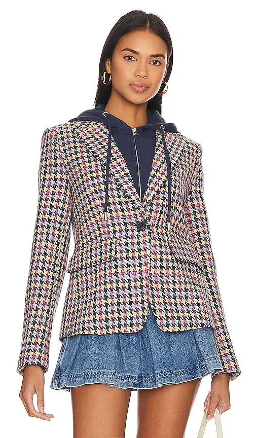 Central Park West Lucia Houndstooth Jacket