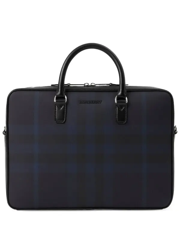 Burberry Ainsworth Leather Laptop Bag - Black