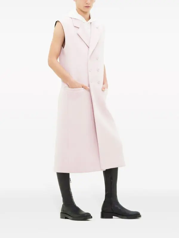 COURREGES Wool Blend Sleeveless Coat